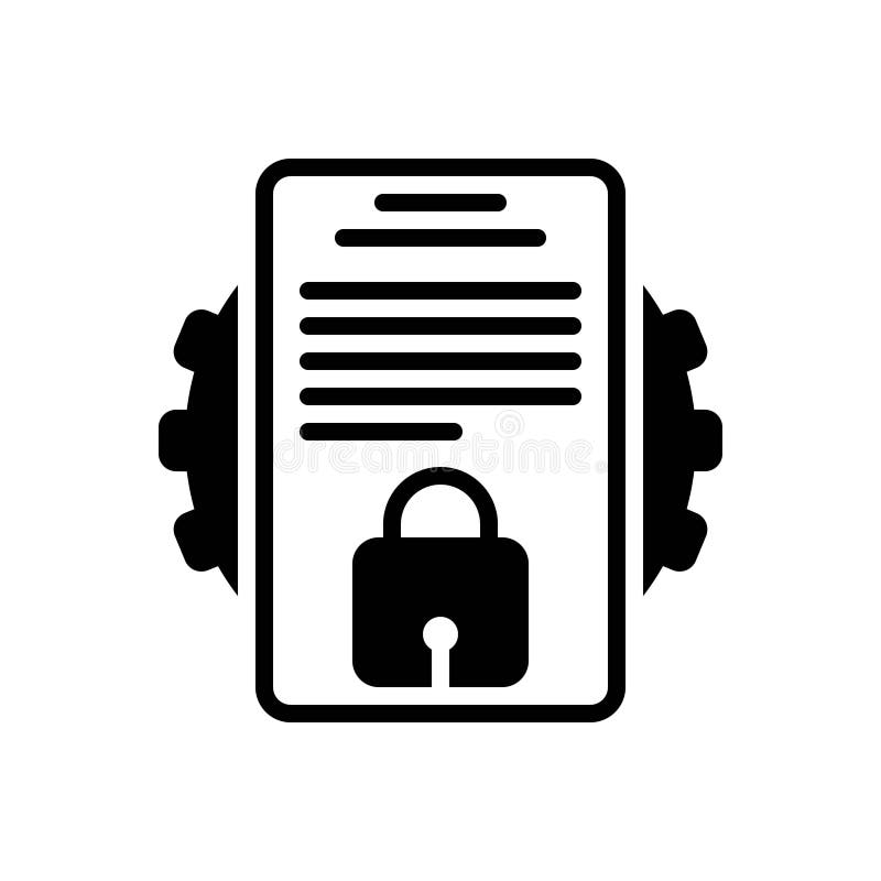 Black Solid Icon for Disclosure, Acknowledgment and Confession Stock ...