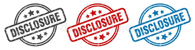 Disclosure Stamp. Disclosure Round Isolated Sign Stock Vector ...