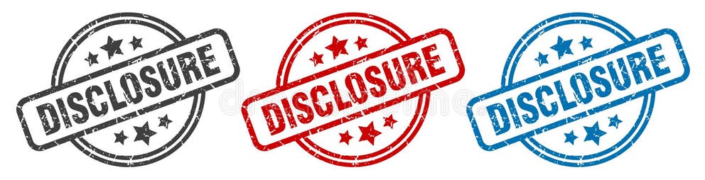 Disclosure Stamp. Disclosure Round Isolated Sign Stock Vector ...