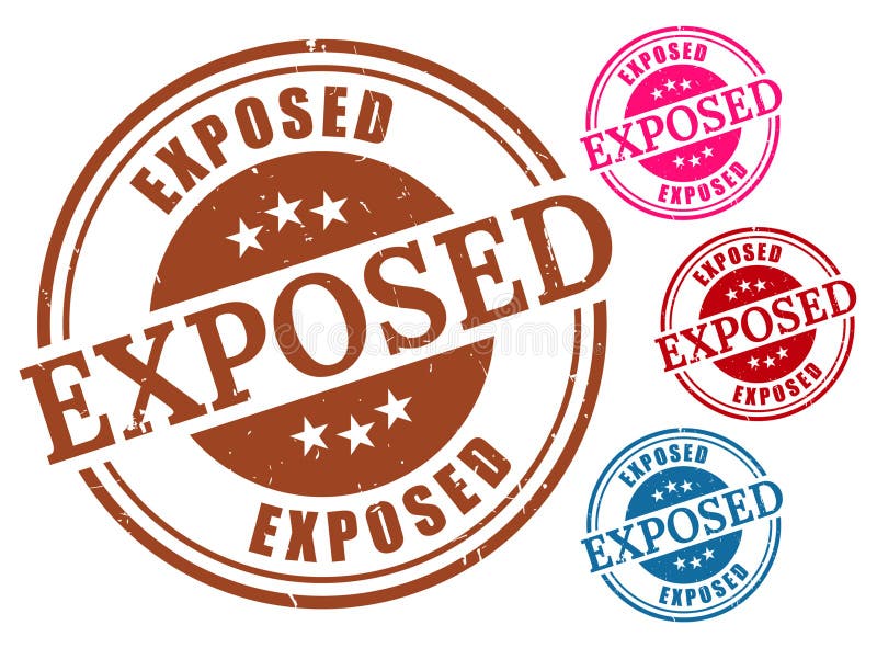 Disclosure Stamp Vector Set, Exposed Label Grunge Rubber Icons Stock ...