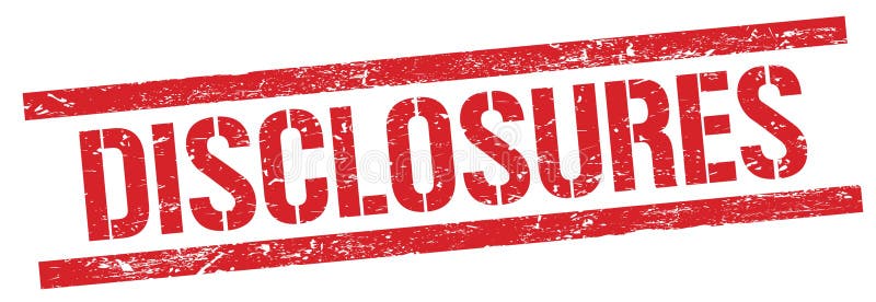 DISCLOSURES Text on Red Grungy Rectangle Stamp Stock Photo - Image of ...