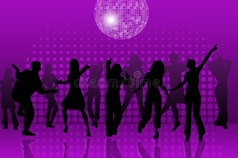 Crowd of Party People Illustration Stock Vector - Illustration of hand ...