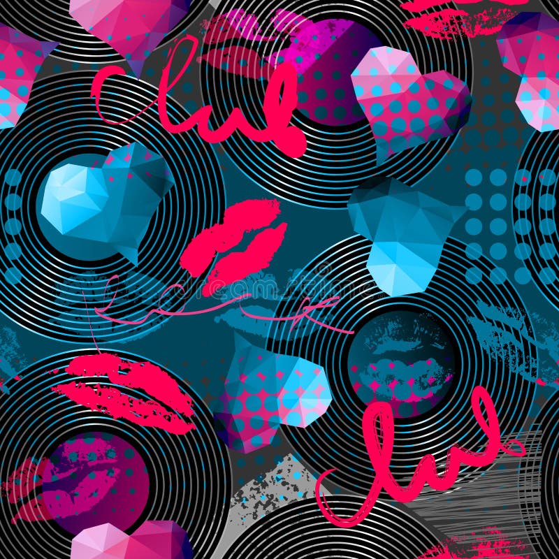 Disco abstract pattern. stock vector. Illustration of disco - 78771590