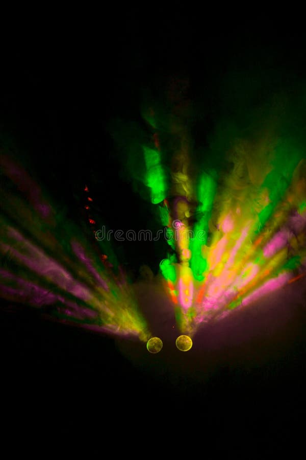Disco rays in the smoke stock image. Image of effect - 101039233