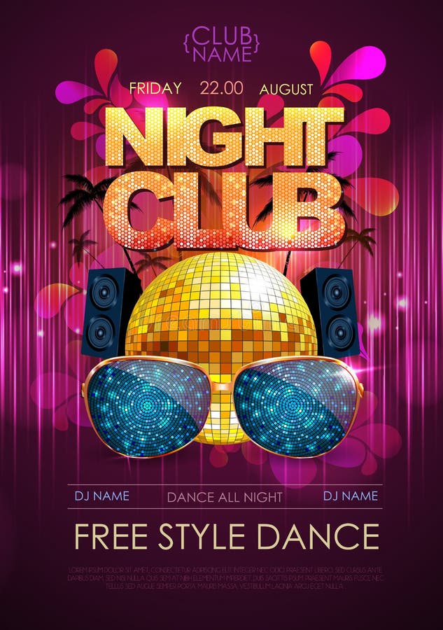 Disco Background. Disco Party Poster Stock Vector - Illustration of ...