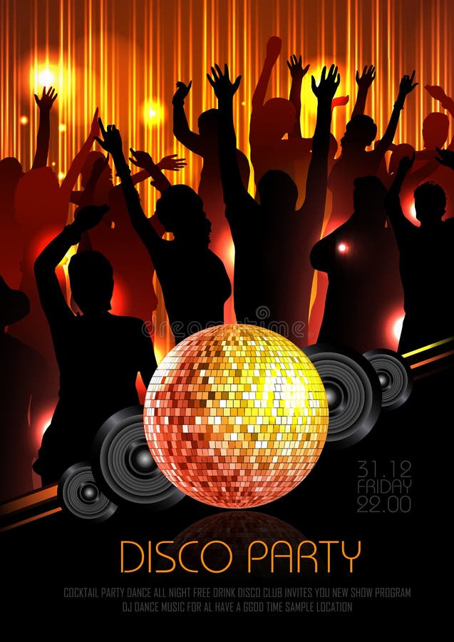 Disco Background. Disco Poster Stock Vector - Illustration of club ...
