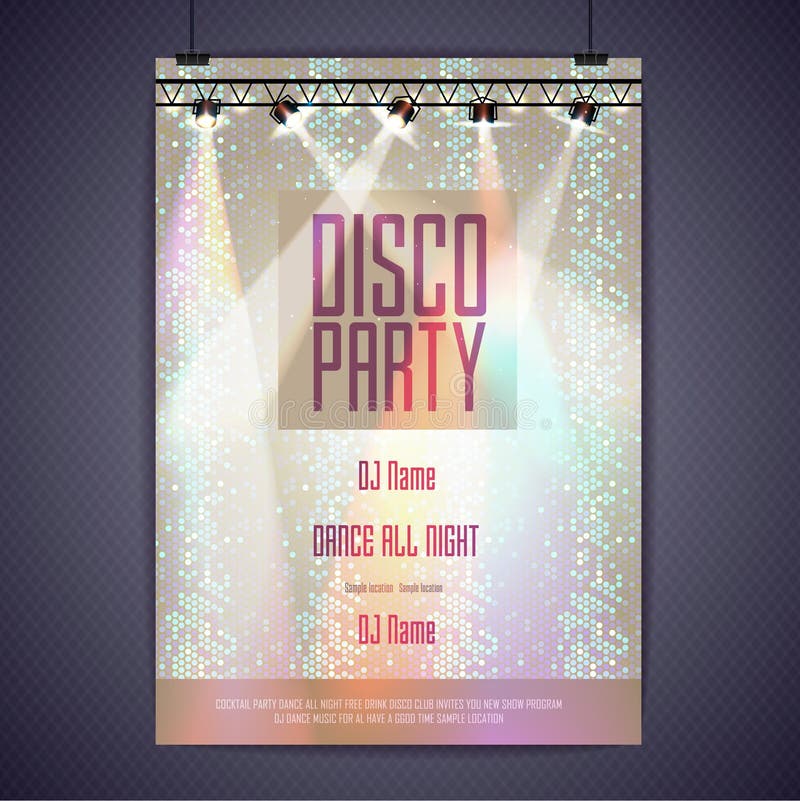 Disco Background. Disco Poster Stock Vector - Illustration of ...