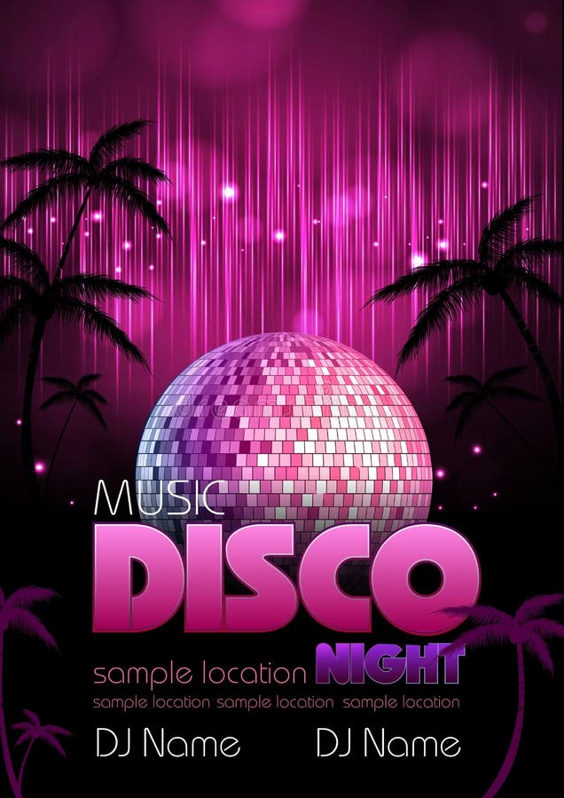 Disco Background. Disco Poster Stock Vector - Illustration of music ...