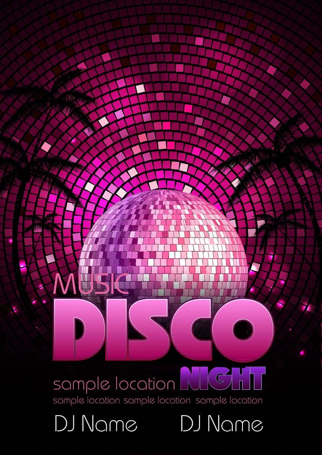 Disco Background. Disco Poster Stock Vector - Illustration of light ...