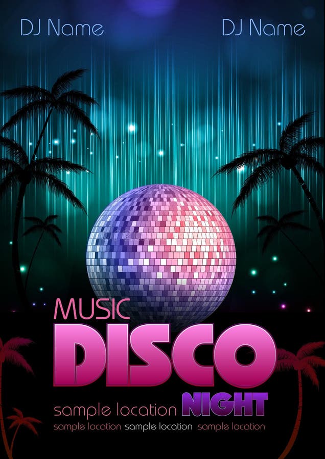 Disco Background. Disco Poster Stock Vector - Illustration of ball ...