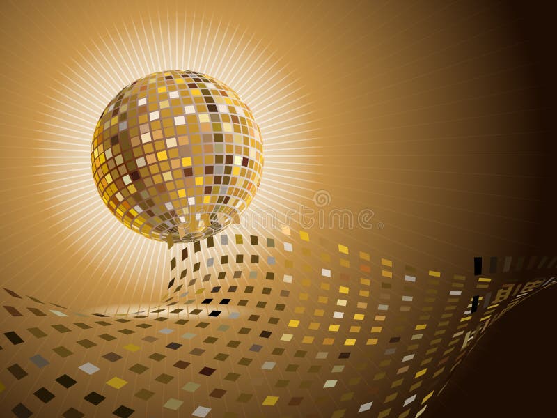 Disco ball exploding stock illustration. Illustration of style - 14536942