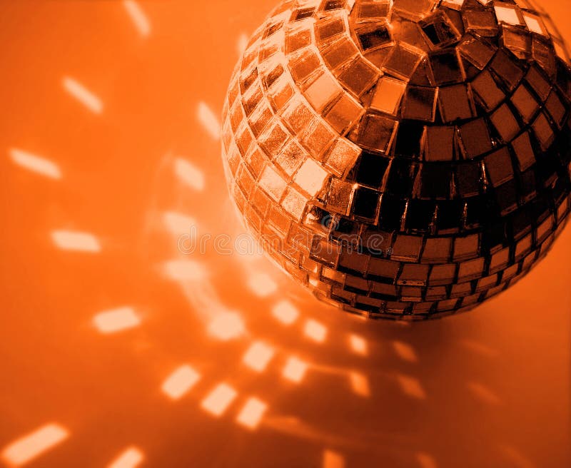 Orange disco globes stock photo. Image of entertainment - 4033498