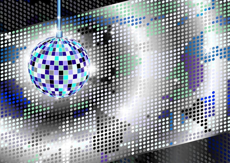 Disco ball exploding stock illustration. Illustration of style - 14536942