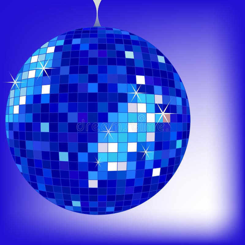 Disco ball blue stock vector. Illustration of light, disco - 11255955