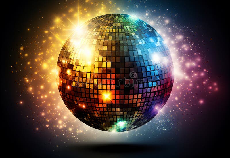 Disco Ball with Bright Lights. AI Generated Stock Illustration ...
