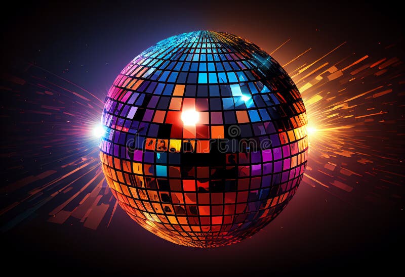 Disco Ball with Bright Lights. AI Generated Stock Illustration ...