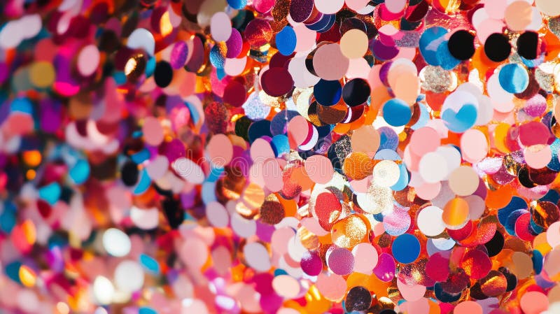 Disco Ball Close Up Party Pattern with Confetti Stock Photo - Image of ...