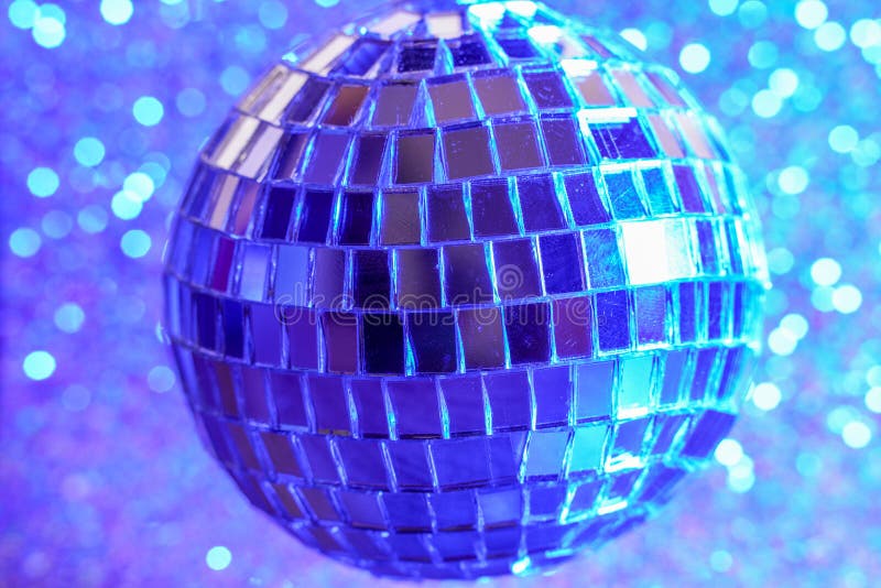 Disco Ball with Colored Flash Foils Photographed in the Studio Stock ...