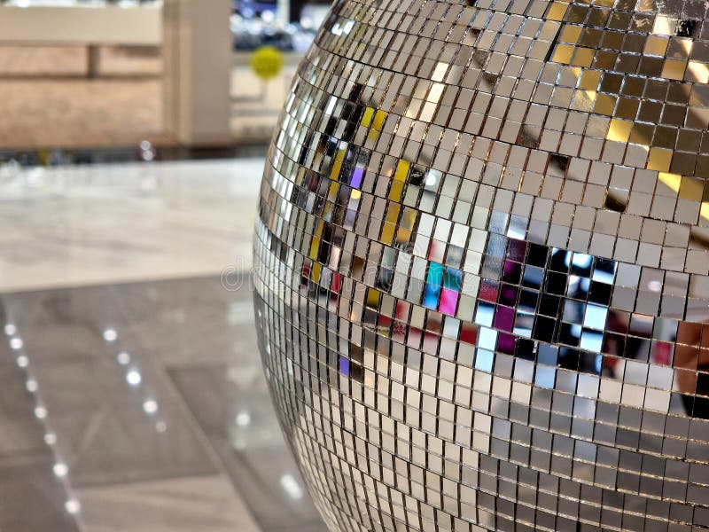 A Disco Ball Composed of Small Square-shaped Mirrors. Stock Photo ...