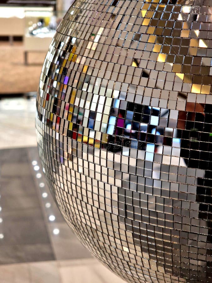 A Disco Ball Composed of Small Square-shaped Mirrors. Stock Image ...
