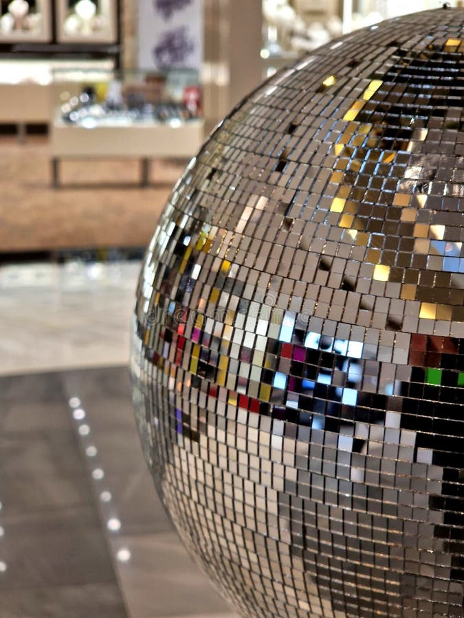 A Disco Ball Composed of Small Square-shaped Mirrors. Stock Photo ...