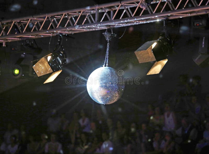 Disco ball at the concert stock image. Image of glitter - 128209947