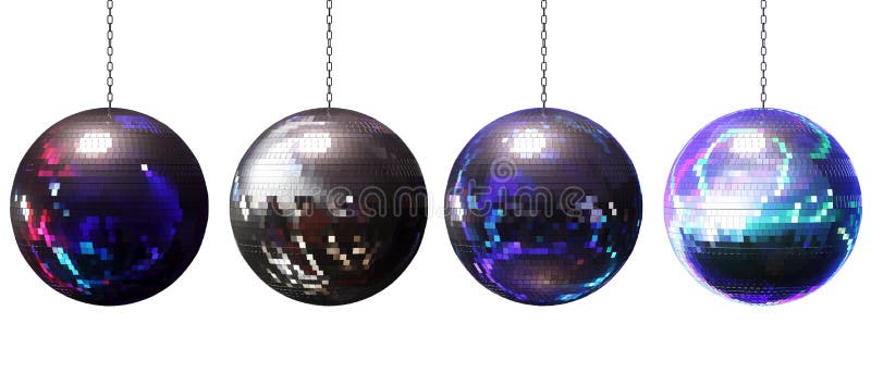 Disco Ball - Different Light Effects - 3D Render Stock Illustration ...