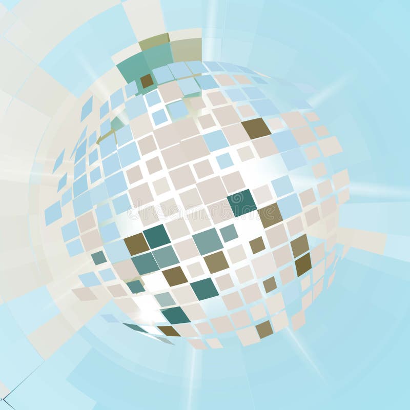 Disco ball explosion. stock vector. Illustration of bright - 44107827