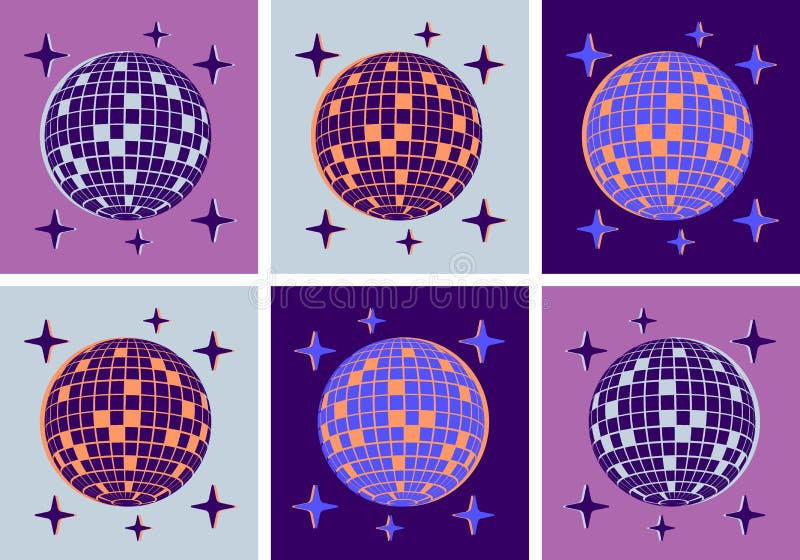 Disco Ball Illustration Pop Art Style Party Stock Vector - Illustration ...