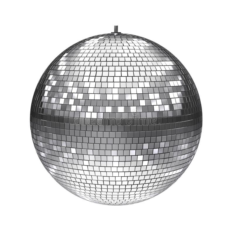 Disco Ball Isolated On White Stock Illustration - Illustration of ...