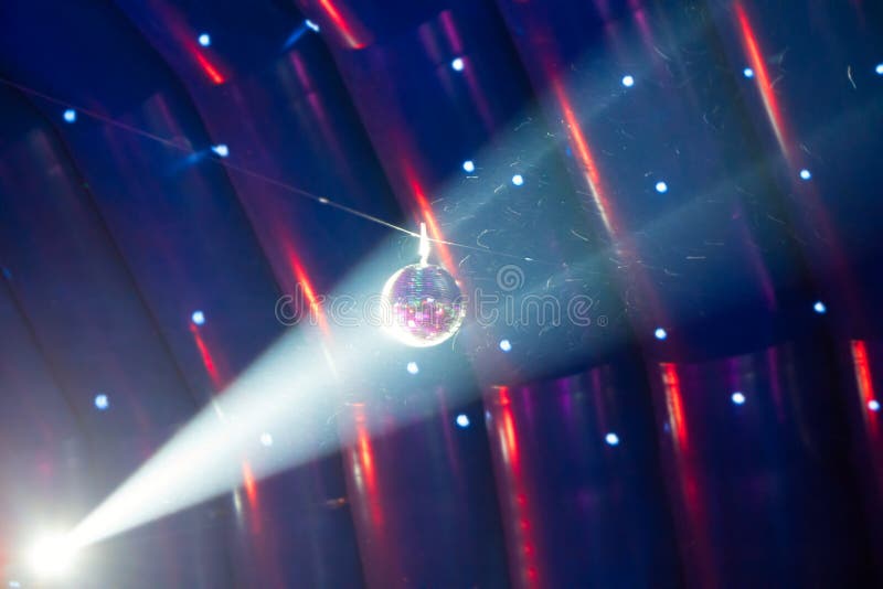 Disco ball and light ray stock image. Image of lights - 91598909