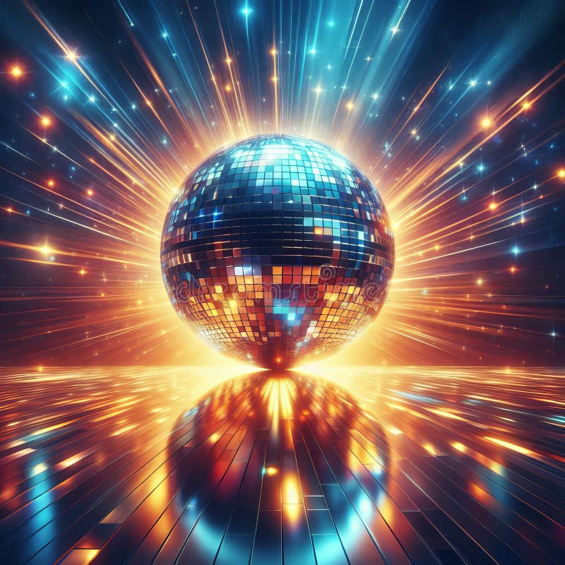 Disco Ball Light Reflections on a Dance Floor Stock Photo - Image of ...