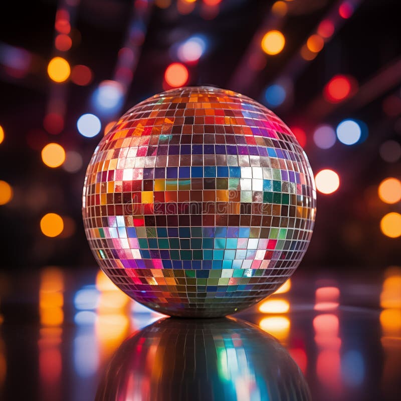 Disco Ball and Lights from the 70s and 80s Stock Photo - Image of glow ...