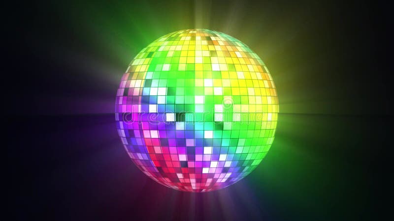 Disco Ball, Loopable on Black Background. Disco Ball Looping 3D ...