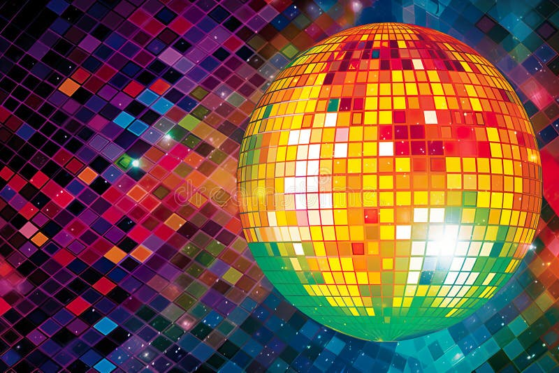 A Disco Ball with Many Colored Squares on it. Generative AI Image ...