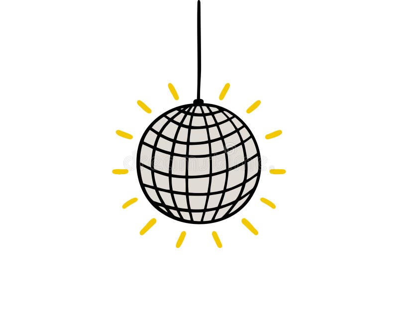 Disco Ball Mirror Sphere Party Reflection Sparkle Stock Vector ...