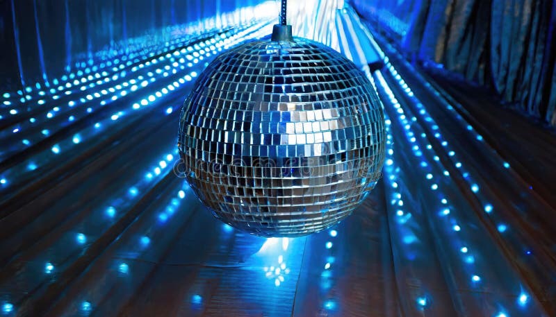 Disco Ball in a Night Club. Generated with AI Stock Illustration ...