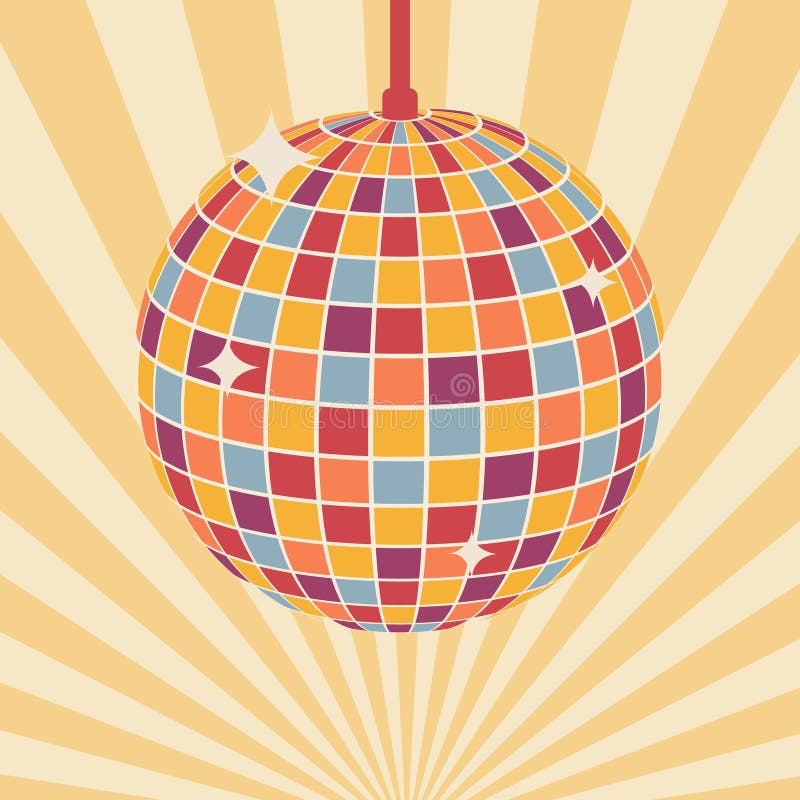 Disco Ball. Disco Ball in Party Style Stock Illustration - Illustration ...