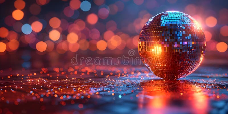 A Disco Ball Reflecting Light on a Textured Surface Perfect for Club ...
