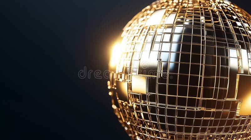 The Disco Ball Reflects Dazzling Light in a Dim Environment, Enhancing ...