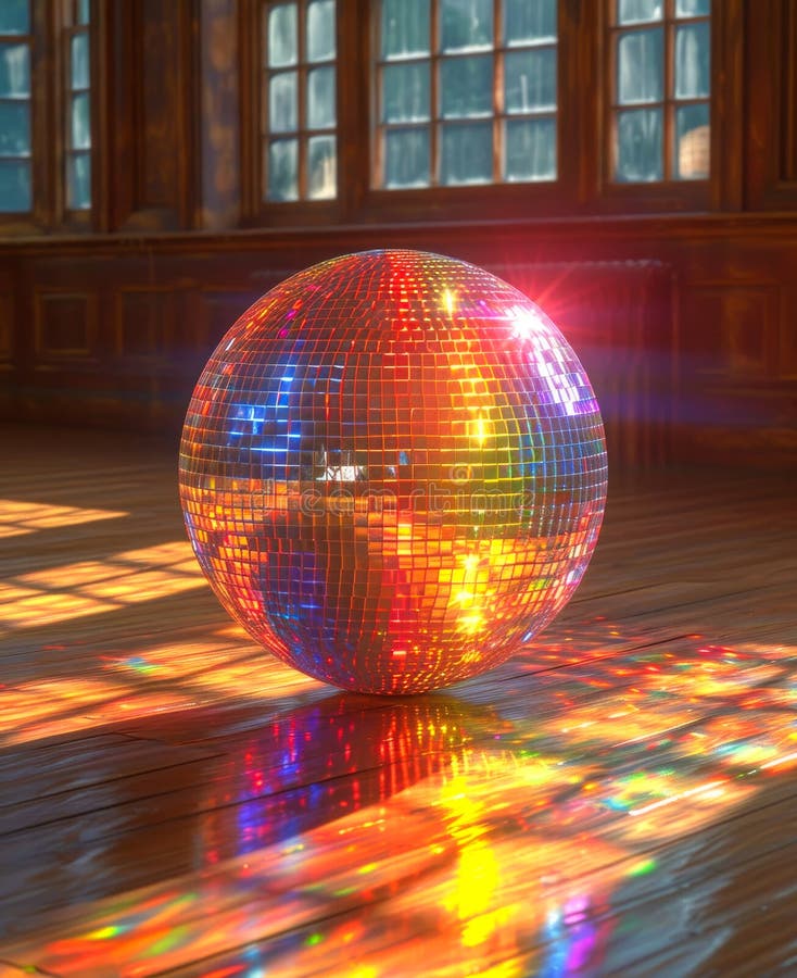 Disco Ball in Room with Sunlight Stock Photo - Image of spotlight ...