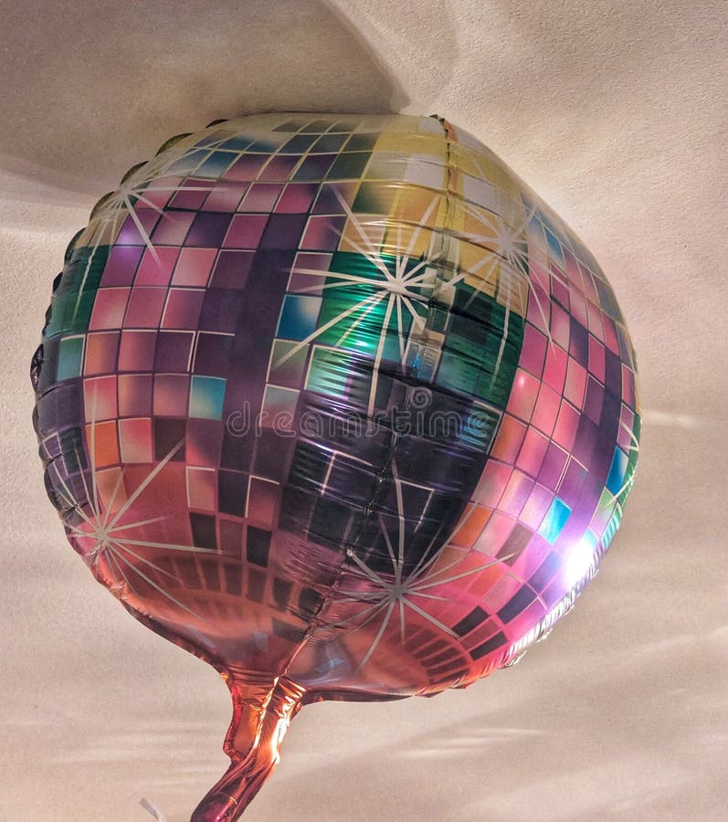 Disco Ball Style Helium Balloon Stock Photo - Image of square, balloon ...
