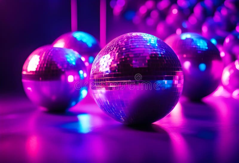 Disco Balls on Powder Texture Stock Illustration - Illustration of ...