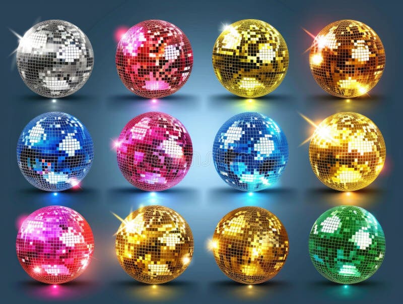 Disco Balls stock photo. Image of music, stage, generated - 375234946