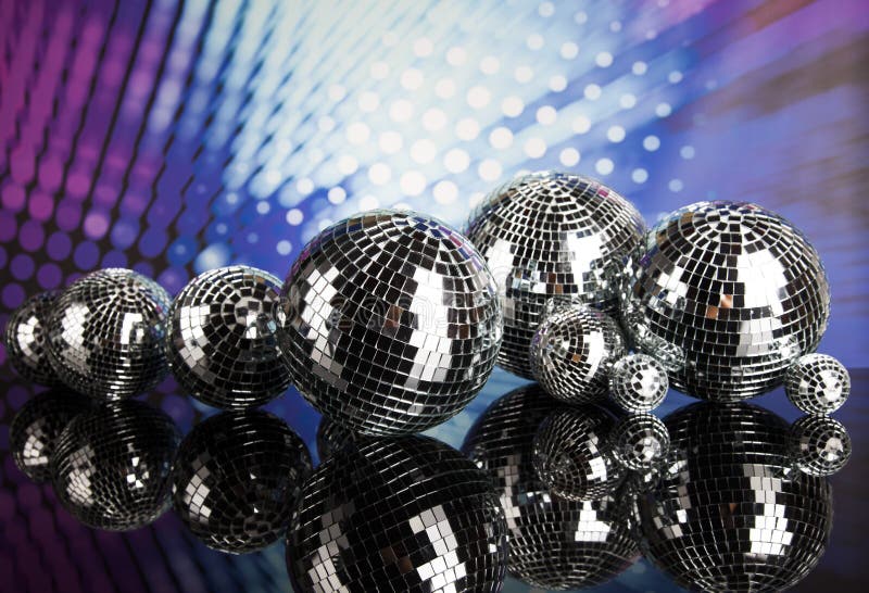 Disco Balls, Sound Waves and Music Background Stock Image - Image of ...