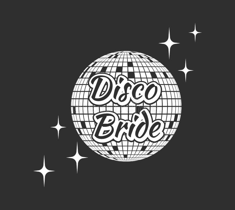 Disco Bride. Party. Vector Icon Template. Disco Ball Stock Vector ...