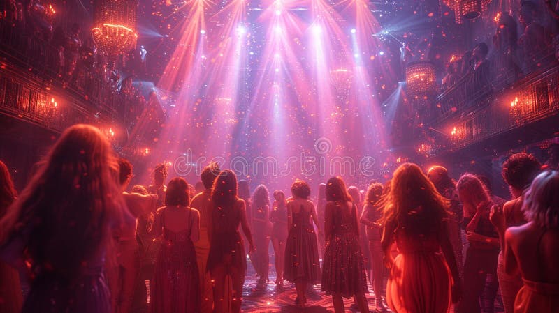 Disco Club with a Dancing Peoples Stock Photo - Image of clubbing ...