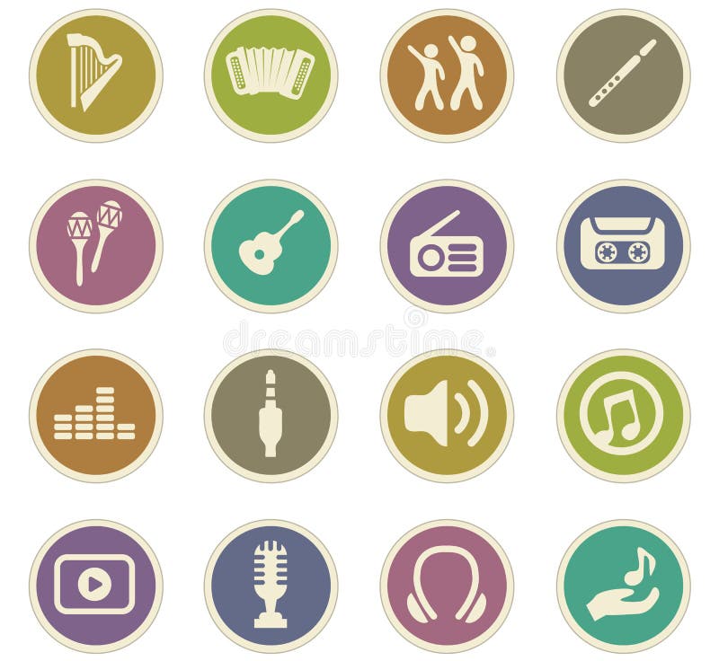 Disco or Club icons set stock vector. Illustration of concert - 89026139