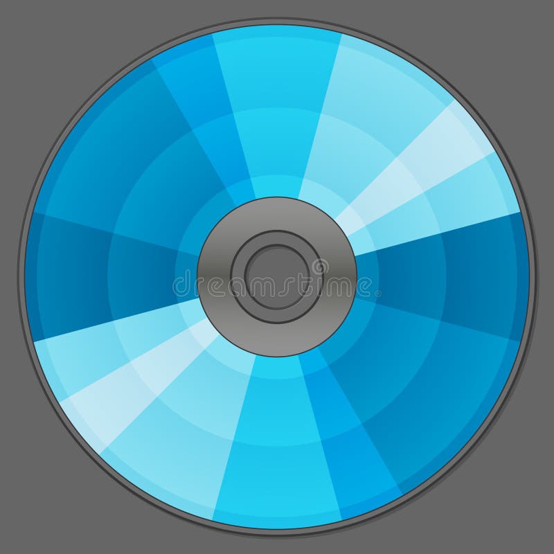 Disco compacto azul ilustração do vetor. Ilustração de colorido - 62869544