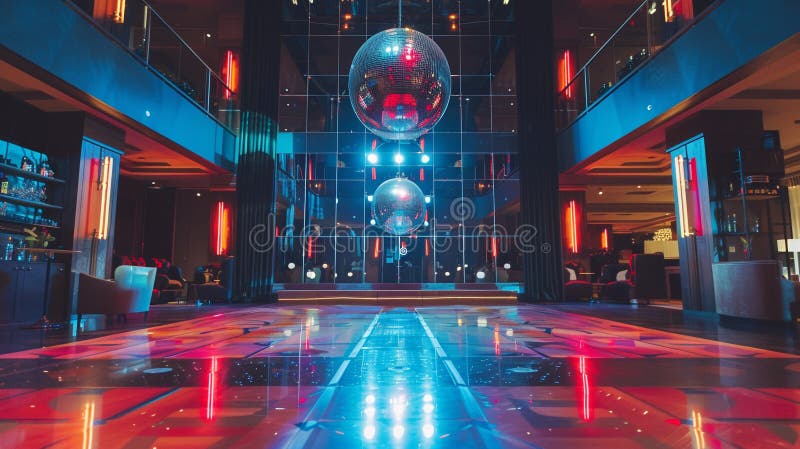 Disco Dancers Enjoying Retro-themed Hotel Party Stock Illustration ...